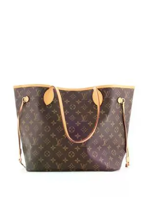 LOUIS VUITTON Neverfull Nm Monogram Canvas Mm Tote Bag - Brown
