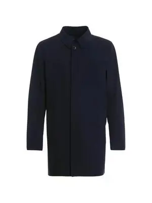 Herno Concealed-fastening Car Coat - Blue