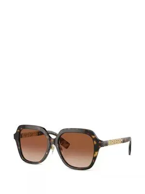 Burberry Logo Plaque Square Frame Sunglasses