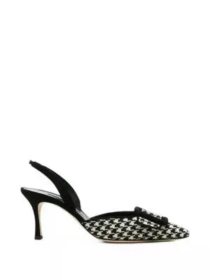 Manolo Blahnik Mayslibi Pointed-toe Pumps - White