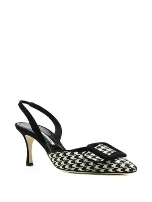 Manolo Blahnik Maysli Bi Pumps - White