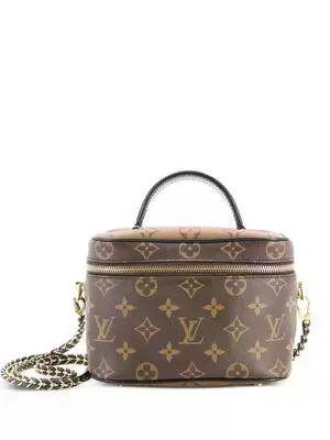 LOUIS VUITTON Vanity Handbag Reverse Monogram Canvas Pm Satchel - Brown