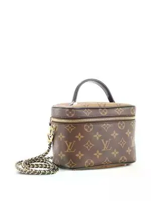 LOUIS VUITTON Reverse Monogram Canvas Vanity Pm Satchel - Brown