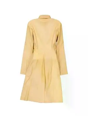 Stella McCartney Faux-leather Button-down Midi Dress - Neutrals