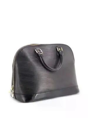 LOUIS VUITTON Alma Handbag Epi Leather Pm Satchel - Black