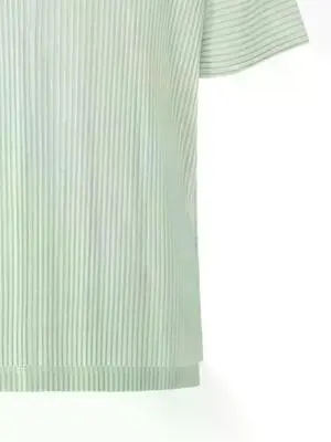 Issey Miyake Monthly Colors June Plissé-effect Polo Shirt - Green