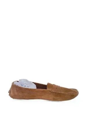 TOD'S Slip-on Style Suede Loafers - Brown
