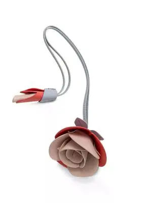 Furla Floral-motif Bag Charm - Neutrals