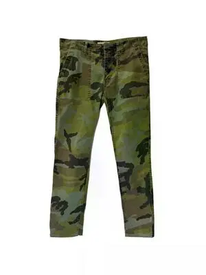 NILI LOTAN Camouflage Cotton Cargo Pants - Green