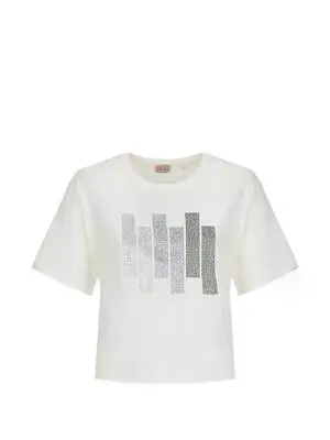 Marella Rhinestone-embellished T-shirt - Neutrals