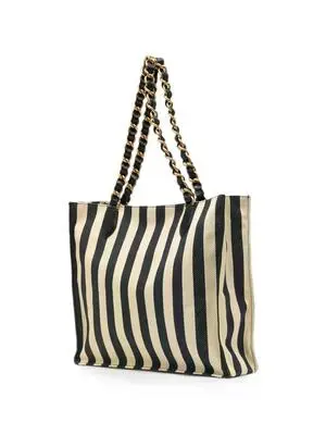 Valentino Garavani Vlogo Signature Striped Tote Bag