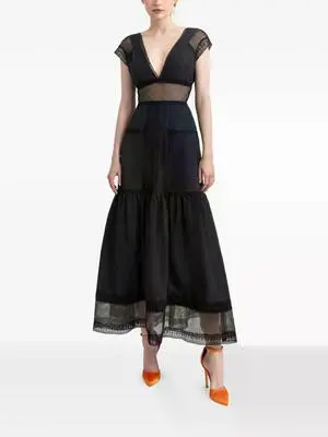 GEMY MAALOUF V-neckline Flared Dress