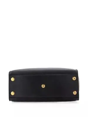 LOUIS VUITTON On My Side Leather With Monogram Canvas Mm Tote Bag - Black