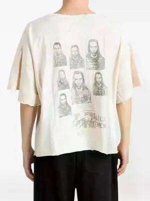 SAITOS Graphic-print Distressed T-shirt