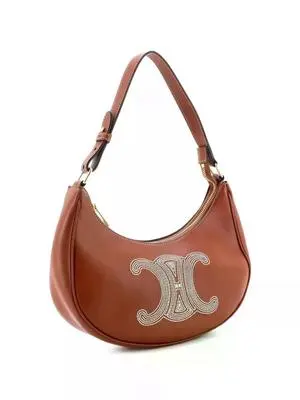 Celine Ava Bag Triomphe Embroidery Leather Shoulder Bag
