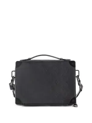 LOUIS VUITTON Handle Soft Trunk Bag Monogram Taurillon Leather Crossbody Bag