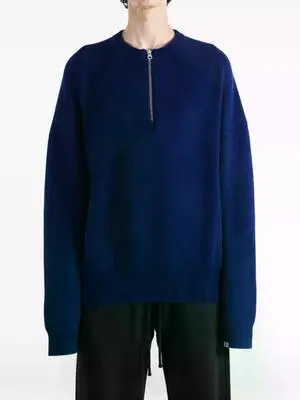 Extreme Cashmere Quarter-zip Dropped-shoulder Sweater