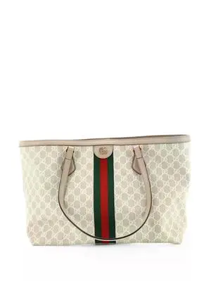 Gucci Ophidia Shopping Gg Coated Canvas Medium Tote Bag - Neutrals