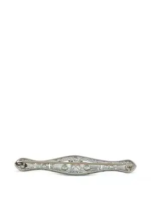 LB EXCLUSIVE Diamond Filigree Brooch - Silver