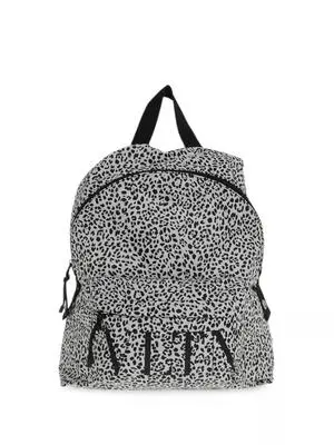 Valentino Garavani Leopard-print Vltn Backpack - White