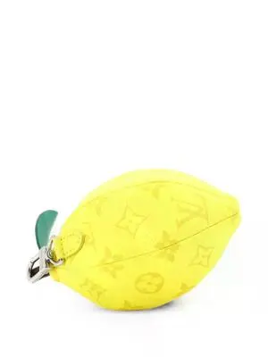 LOUIS VUITTON Lemon Limited Edition Colored Monogram Canvas Pouch - Yellow
