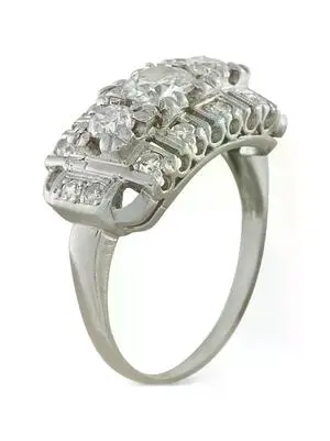 LB EXCLUSIVE Art Deco Diamond Ring - Silver