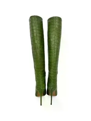 Paris Texas Croc-embossed Knee-length Boots