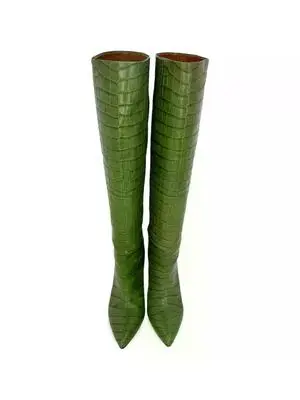 Paris Texas Croc-embossed Knee-length Boots
