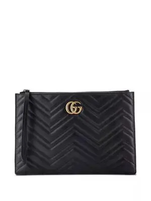 Gucci Gg Marmont Matelasse Leather Pouch