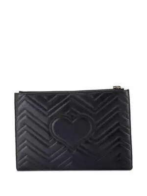 Gucci Gg Marmont Matelasse Leather Pouch