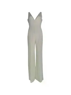 Roland Mouret V-neck Sleeveless Jumpsuit - White