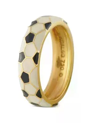 PETER HIDALGO 18k Yellow Enamel Hexagonal Ring