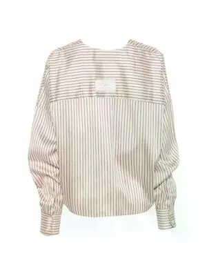 ALYSI Vertical-stripe Long-sleeve Blouse