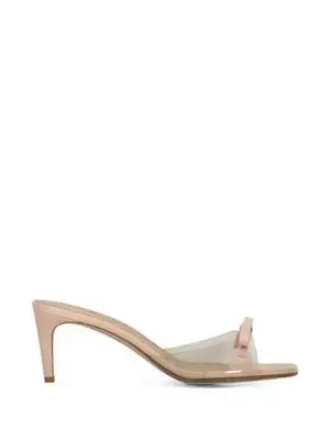 Red Valentino Bow-detail Transparent Mules - Pink