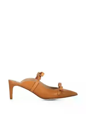 Red Valentino Bow-detail Pointed-toe Mules - Brown