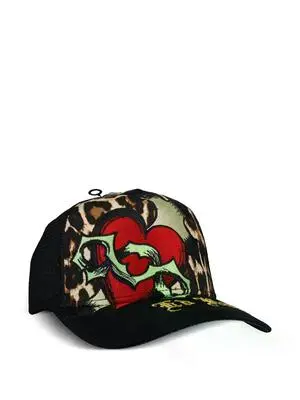 Ed Hardy Sacred Heart Trucker Hat - Black