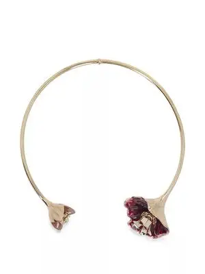 Rabanne Enamel-detail Rigid Necklace - Gold