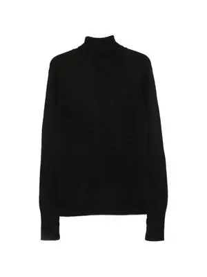 Barena Venezia Ribbed-knit Roll-neck Sweater - Black