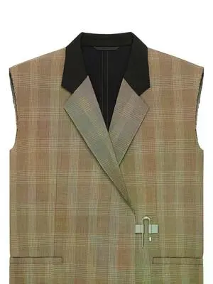 Givenchy Prince Of Wales Check Sleeveless Jacket