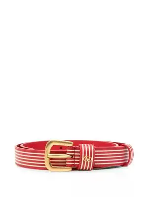 Valentino Garavani Striped Belt - Red