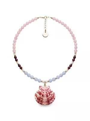 Mayol Swim Shady Shell-pendant Necklace - Gold
