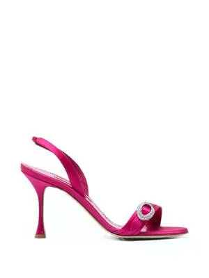 Manolo Blahnik Crystal-embellished Sandals - Pink
