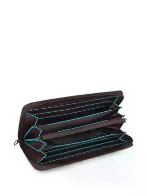 PIQUADRO Zip-around Leather Wallet