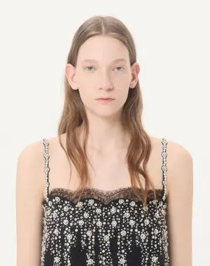 Valentino Garavani Embroidered Crepe Couture Short Dress