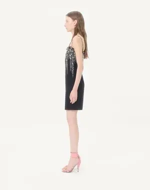 Valentino Garavani Embroidered Crepe Couture Short Dress