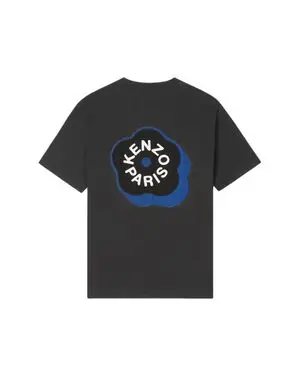 Kenzo Boke Flower 2.0 Embroidered Oversized T-shirt In Cotton - Black