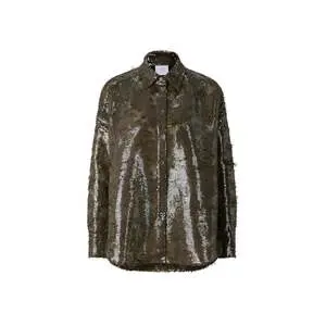 Bogner Florence Sequin Shirt Blouse - Olive