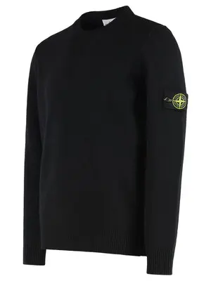 Stone Island Crew Neck Sweater - Black