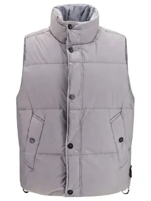 Stone Island Wind-resistant Down Vest With Water-repellent Finish - Grey