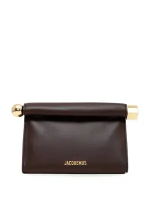 Jacquemus Le Sac Rond Carre In Nappa - Brown